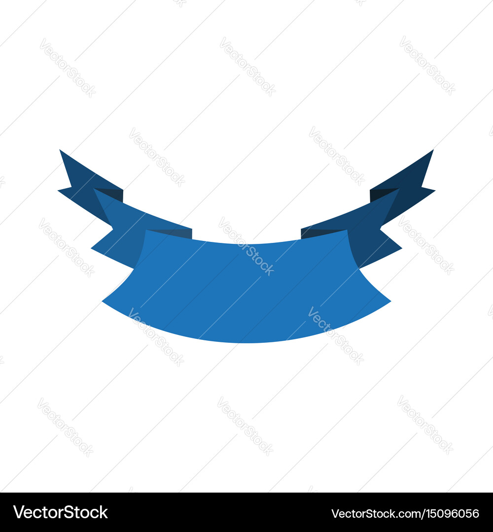 Ribbon isolated template blue decorative tape for Vector Image
