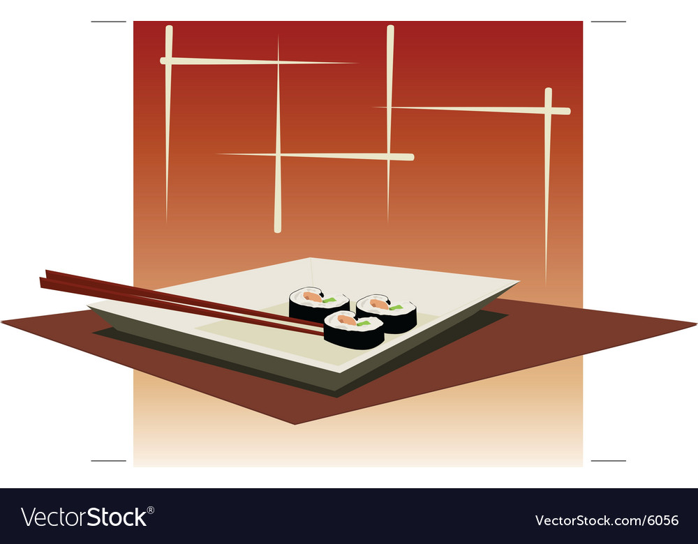 Sushi Royalty Free Vector Image - VectorStock