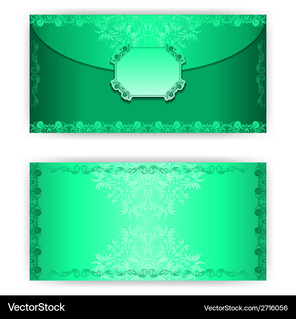Vintage paper horizontal invitation card Vector Image