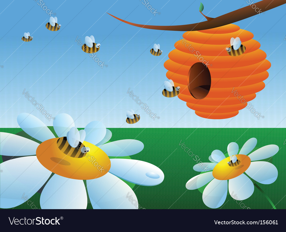 Beehive Royalty Free Vector Image - VectorStock