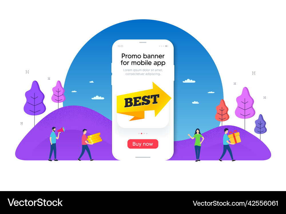 Best sticker special offer banner phone Royalty Free Vector