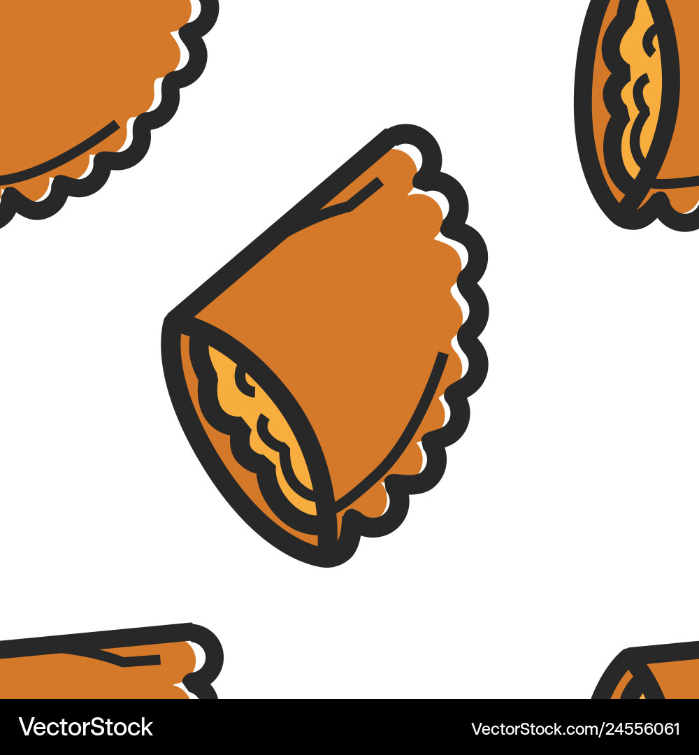 Chicken patties seamless pattern brazilian Vector Image