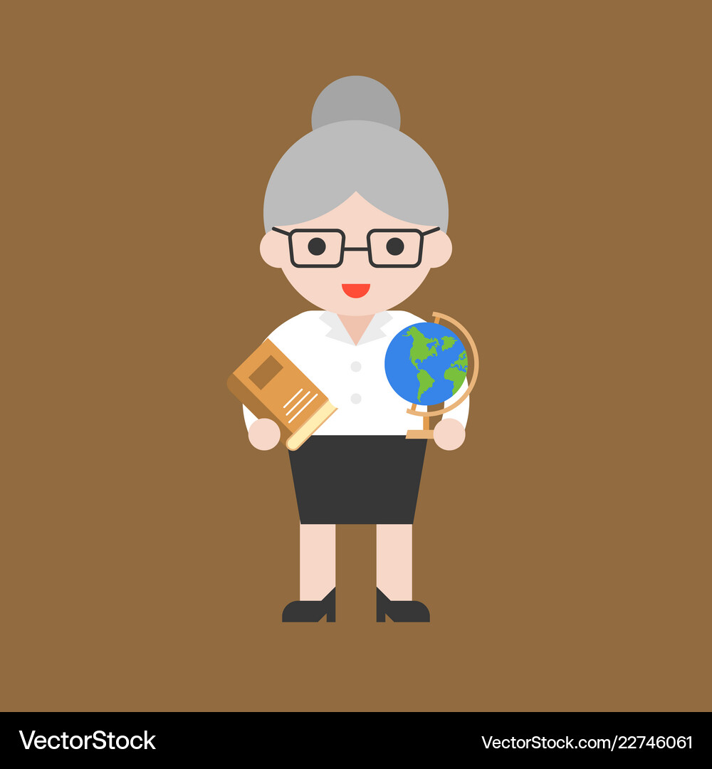 Cute character back to school theme old history Vector Image