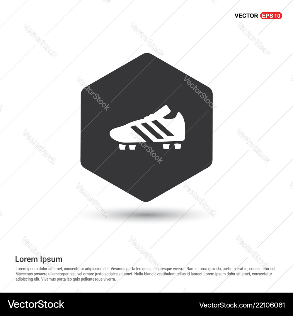 Football boot icon hexa white background Vector Image