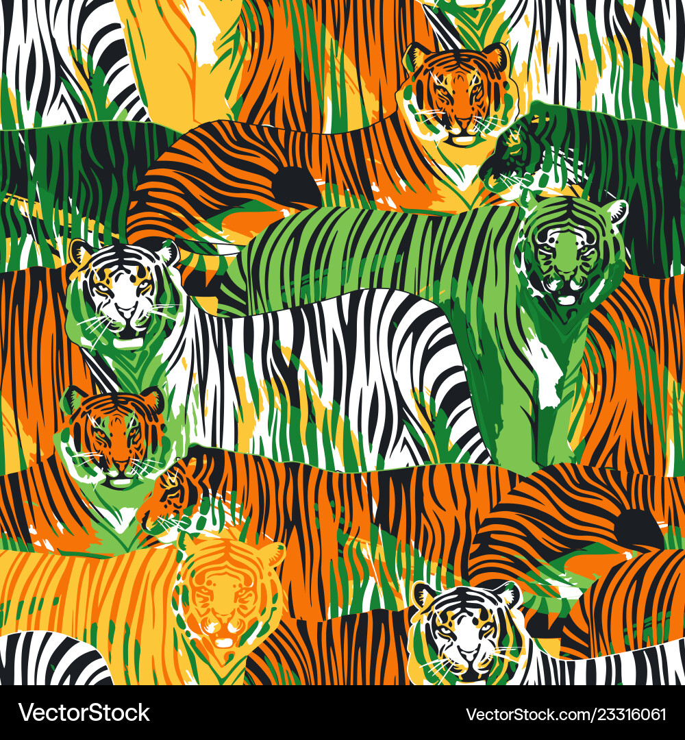 Graphic seamless pattern of standing and walking Vector Image