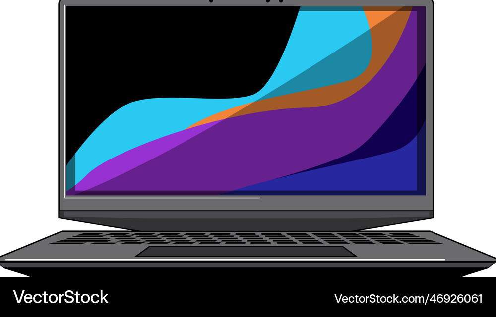 Internet laptop gaming cartoon Royalty Free Vector Image