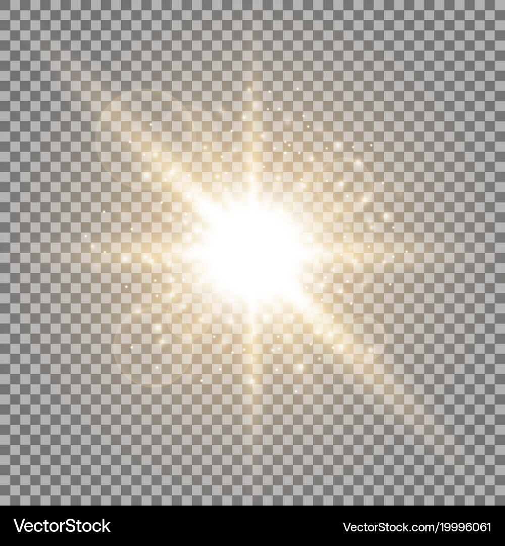 Light circle with stardust golden color Royalty Free Vector