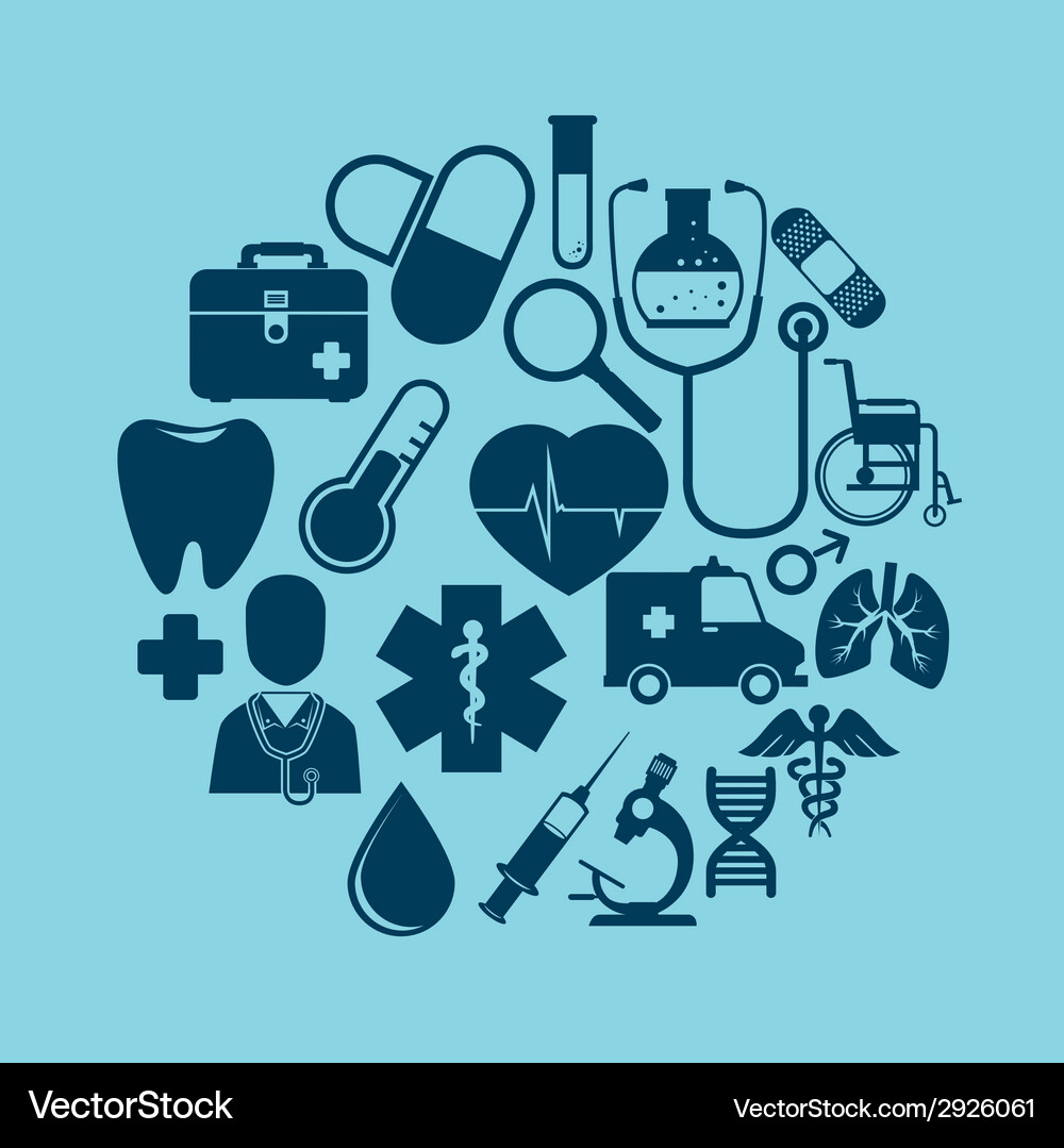 Medical design over blue background Royalty Free Vector