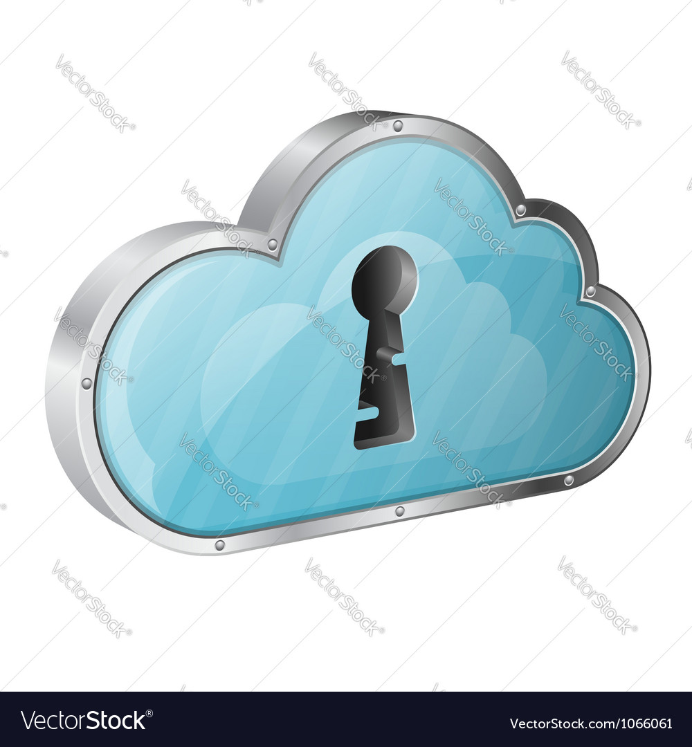 Security cloud computing concept Royalty Free Vector Image