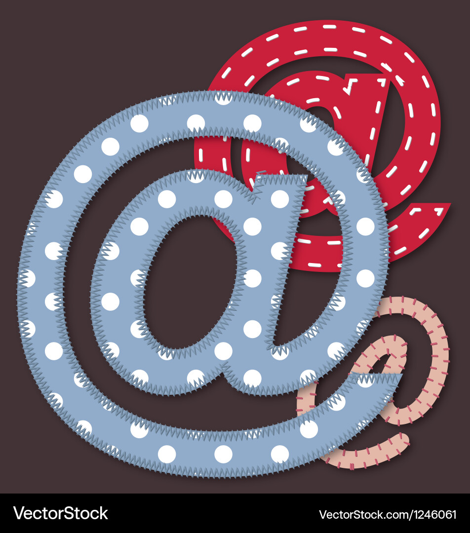 Set of stitched font Royalty Free Vector Image