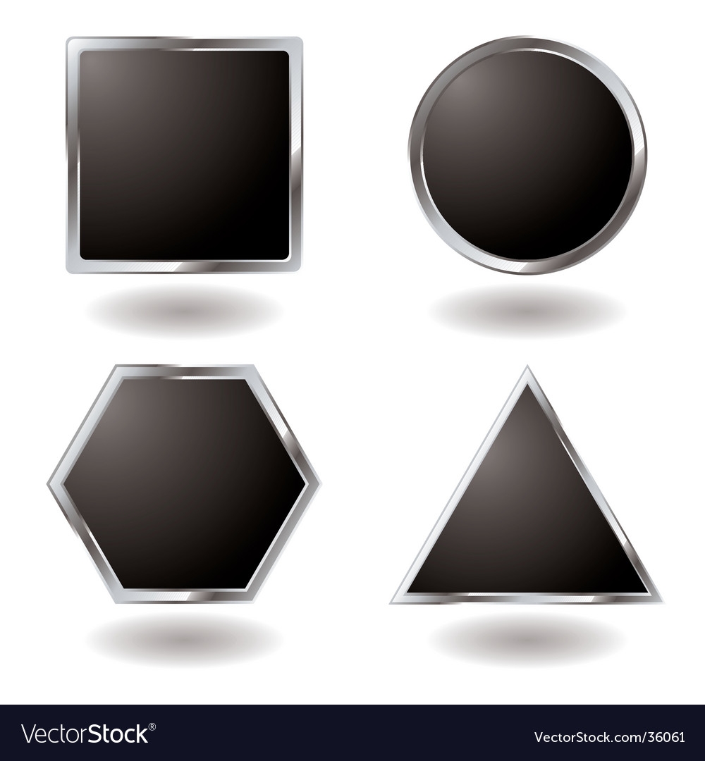 Silver button variation Royalty Free Vector Image