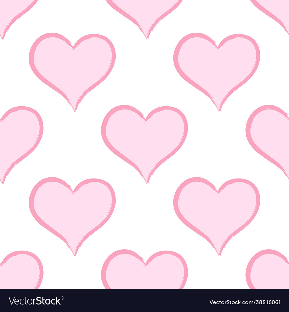Simple heart seamless pattern for valentines day Vector Image