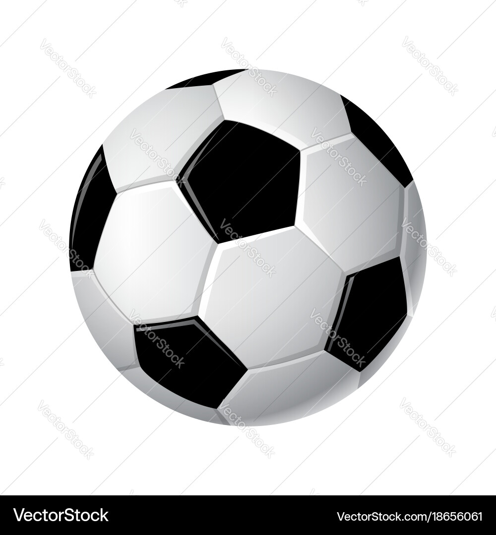 Soccer ball - modern realistic isolated Royalty Free Vector