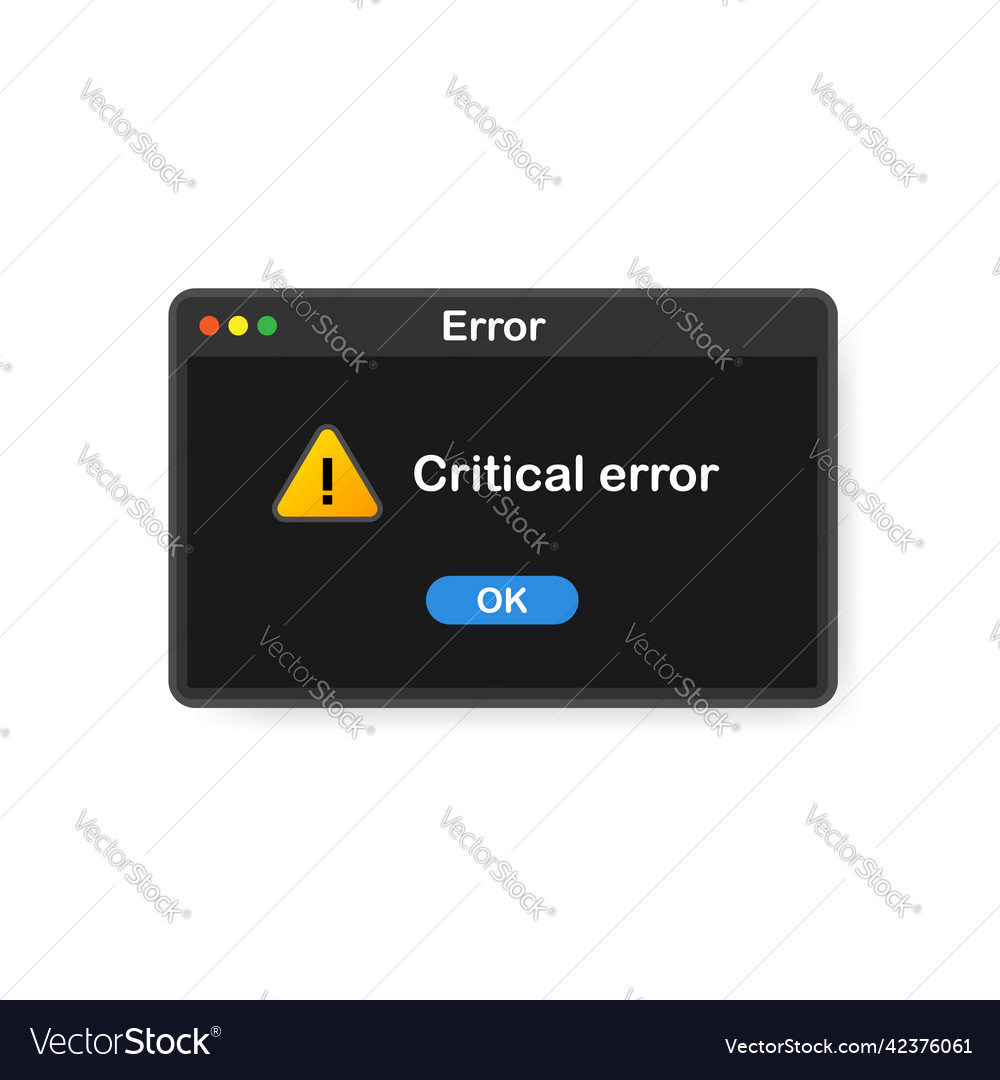 System error icon failure pc interface Royalty Free Vector System error icon failure pc interface Royalty Free Vector