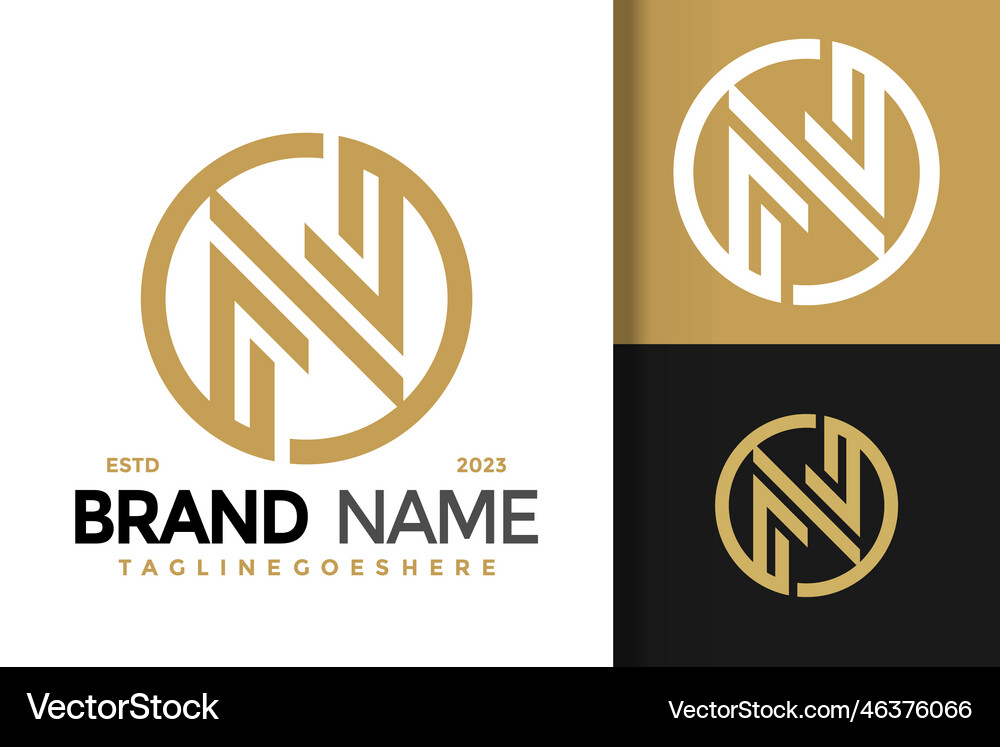 Abstract letter n modern logo icon Royalty Free Vector Image