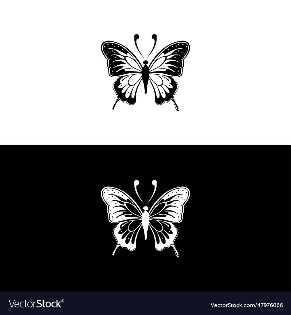 Big butterfly iconbutterfly silhouette icons set Vector Image Big butterfly iconbutterfly silhouette icons set Vector Image