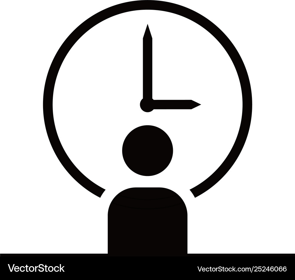 Business people time icon logo Royalty Free Vector Image
