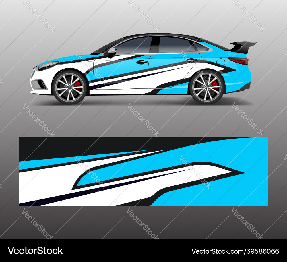 Graphic abstract racing designs for vehicle Vector Image