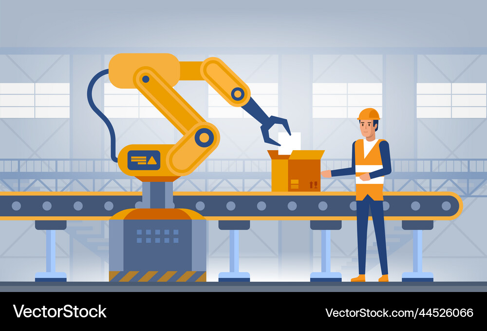 Industry 40 smart factory concept technology Vector Image