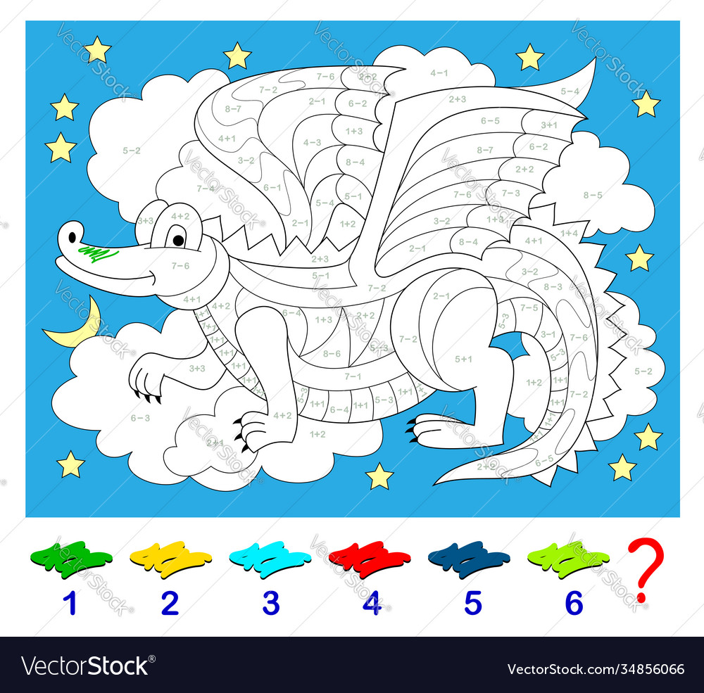 Math education for children coloring book Vector Image