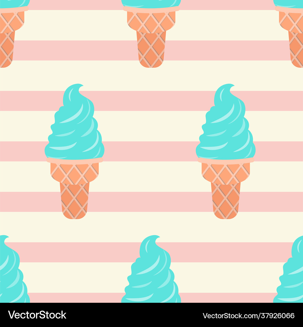 Mint ice cream in flat design Royalty Free Vector Image