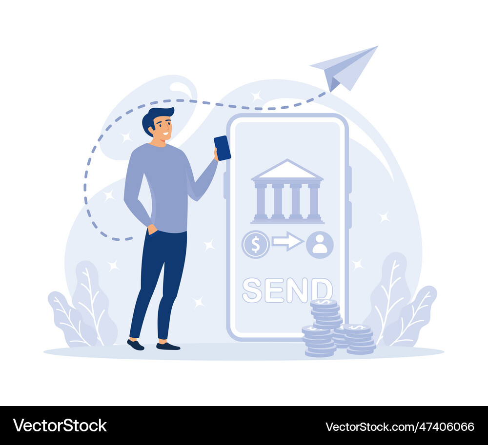 Mobile banking modern concept financial account Vector Image