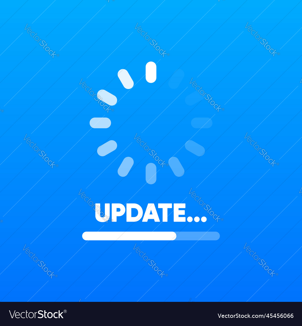New system update loading process app Royalty Free Vector