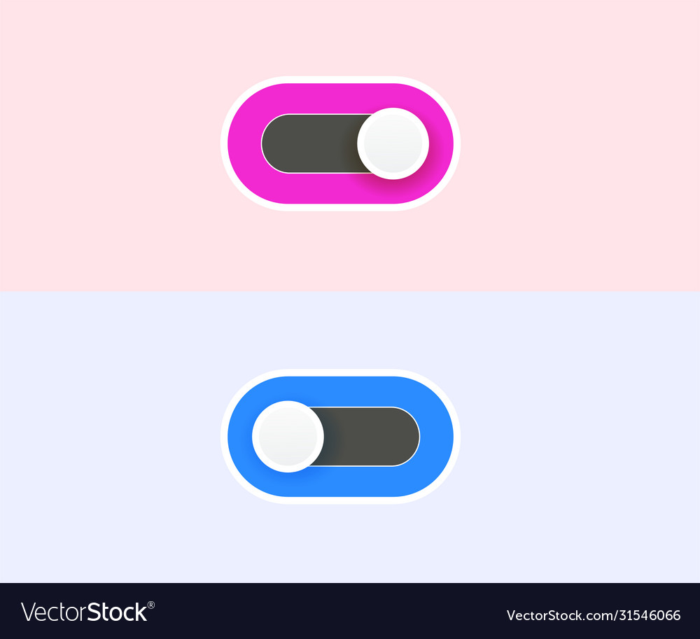 On and off toggle switch buttons modern devices Vector Image