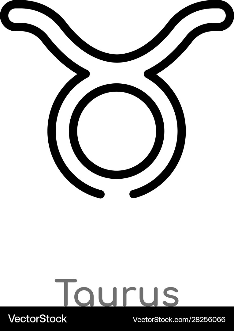 Outline taurus icon isolated black simple line Vector Image