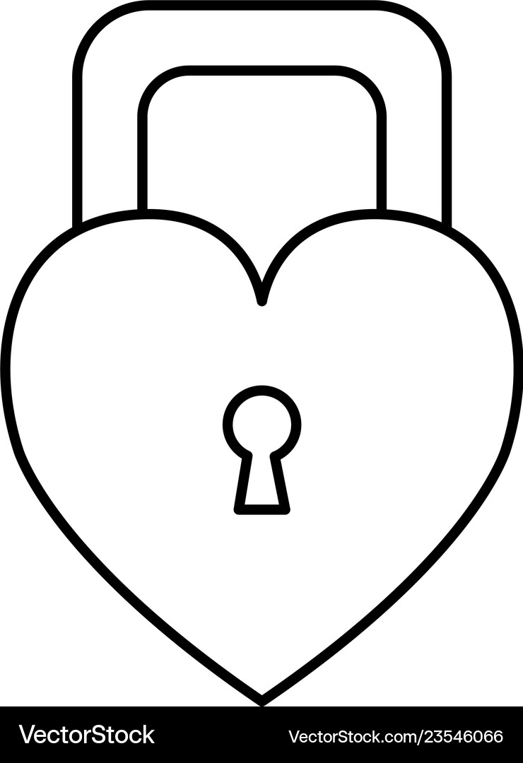 Padlock with heart love icon Royalty Free Vector Image