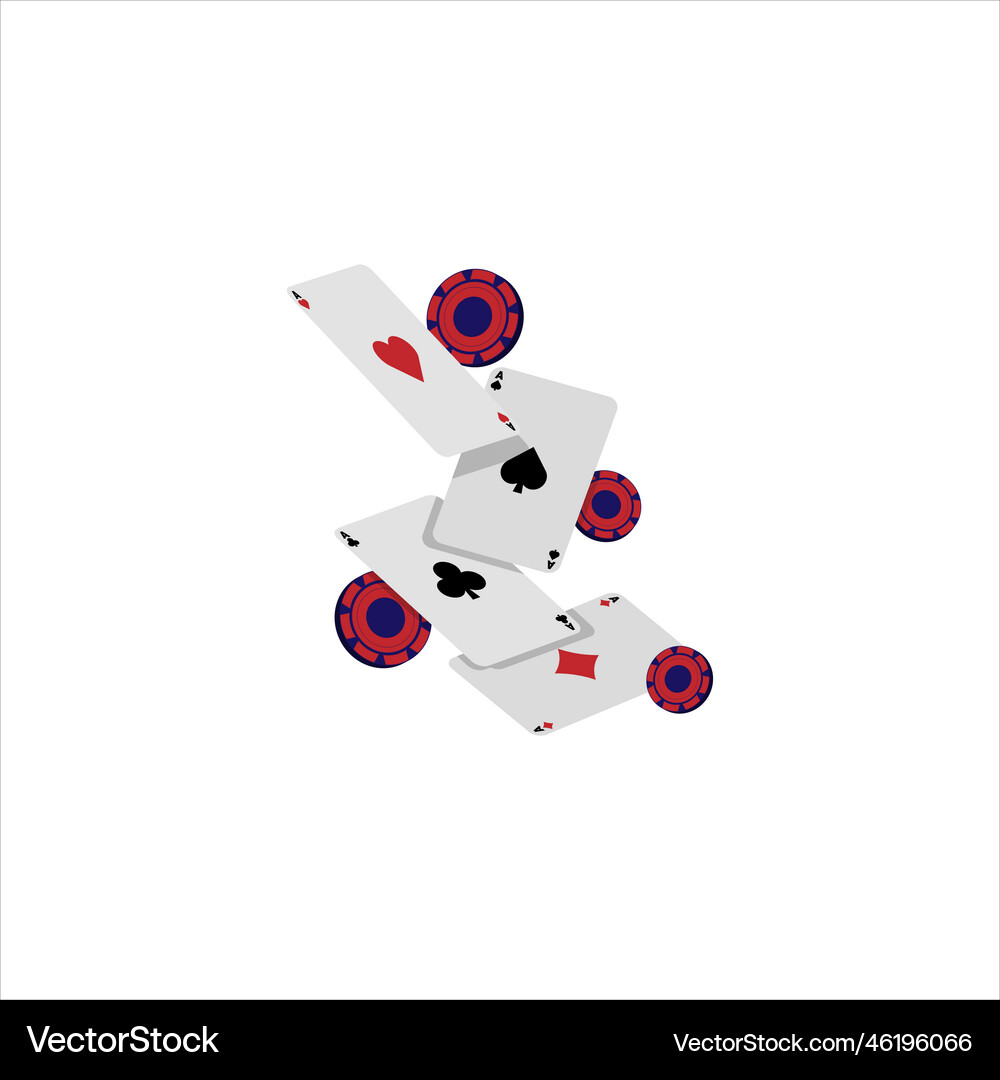 Poker card casino Royalty Free Vector Image - VectorStock