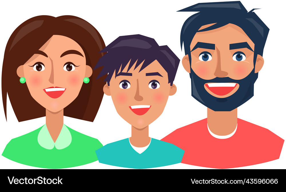Positive happy cheerful face expressions Vector Image