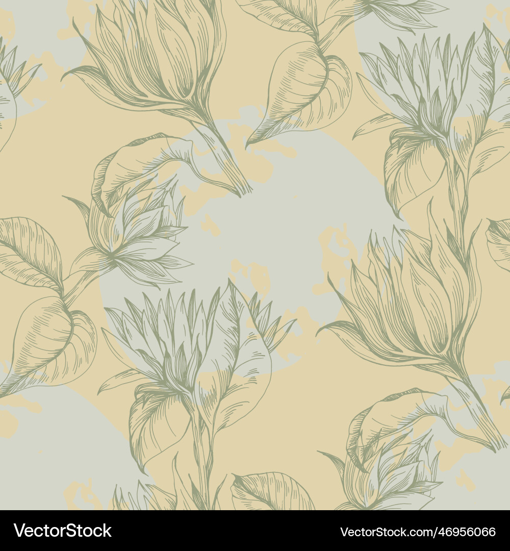 Seamless pattern with yellow flowers Royalty Free Vector