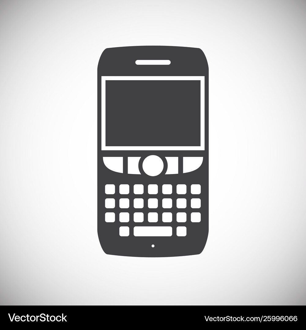 Smartphone related icon on background for graphic Vector Image