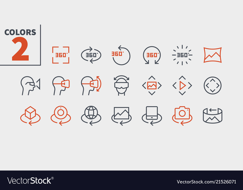 360 degrees ui pixel perfect well-crafted Vector Image 360 degrees ui pixel perfect well-crafted Vector Image