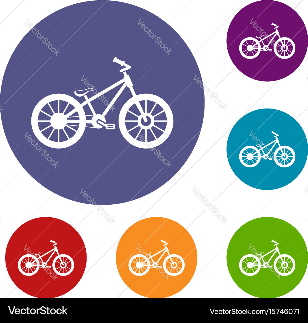 Bike icons set Royalty Free Vector Image - VectorStock