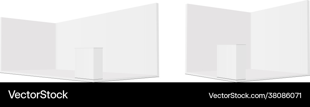 Blank exhibition trade show booth with table Vector Image