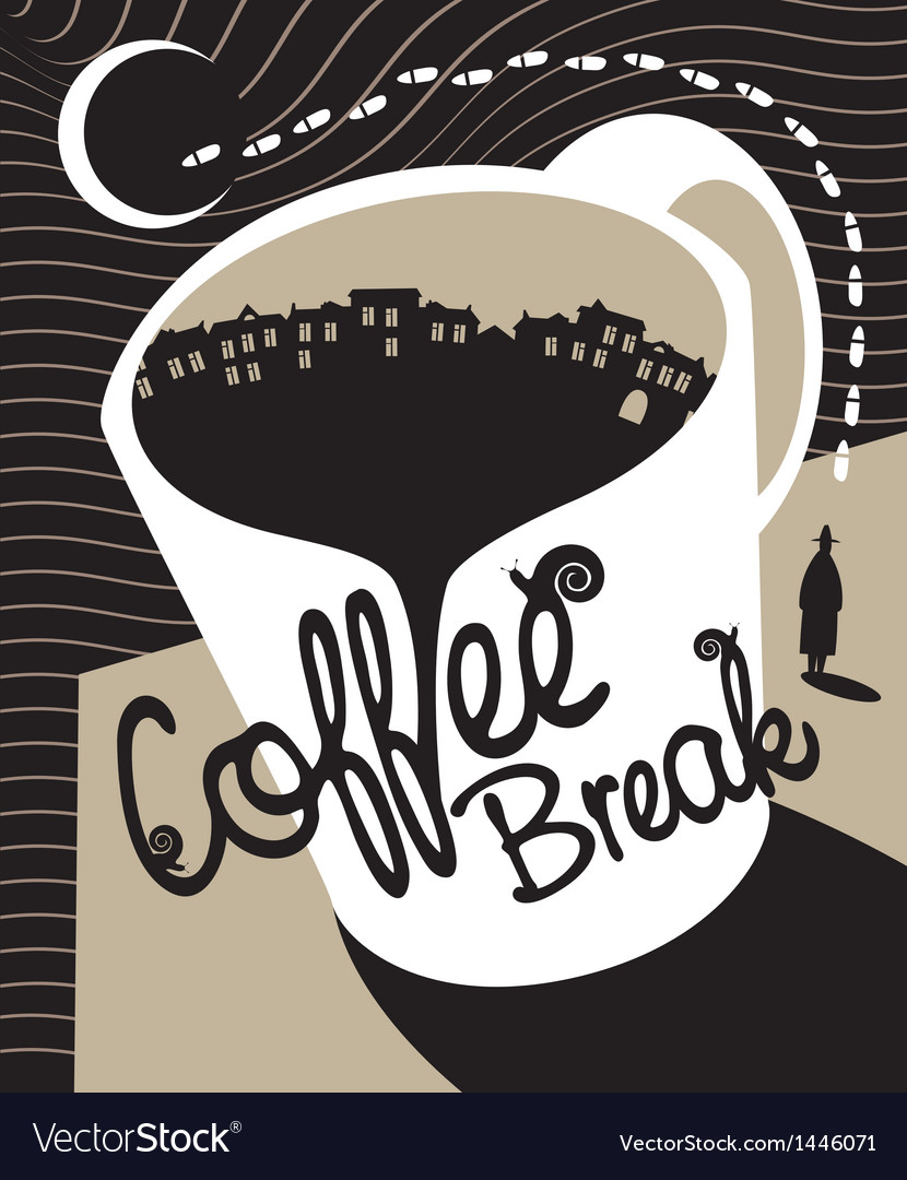 Coffee break Royalty Free Vector Image - VectorStock