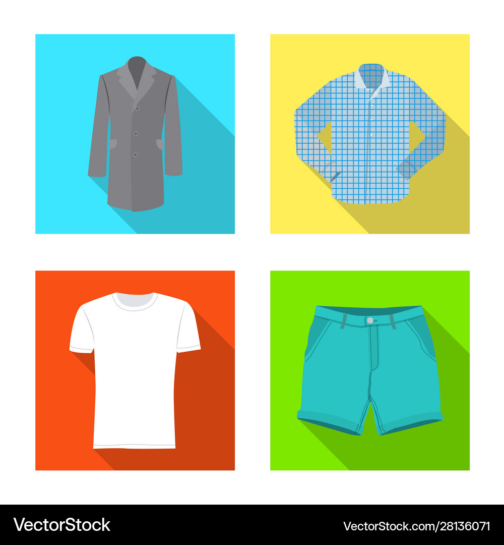 Design man and clothing icon set Royalty Free Vector Image