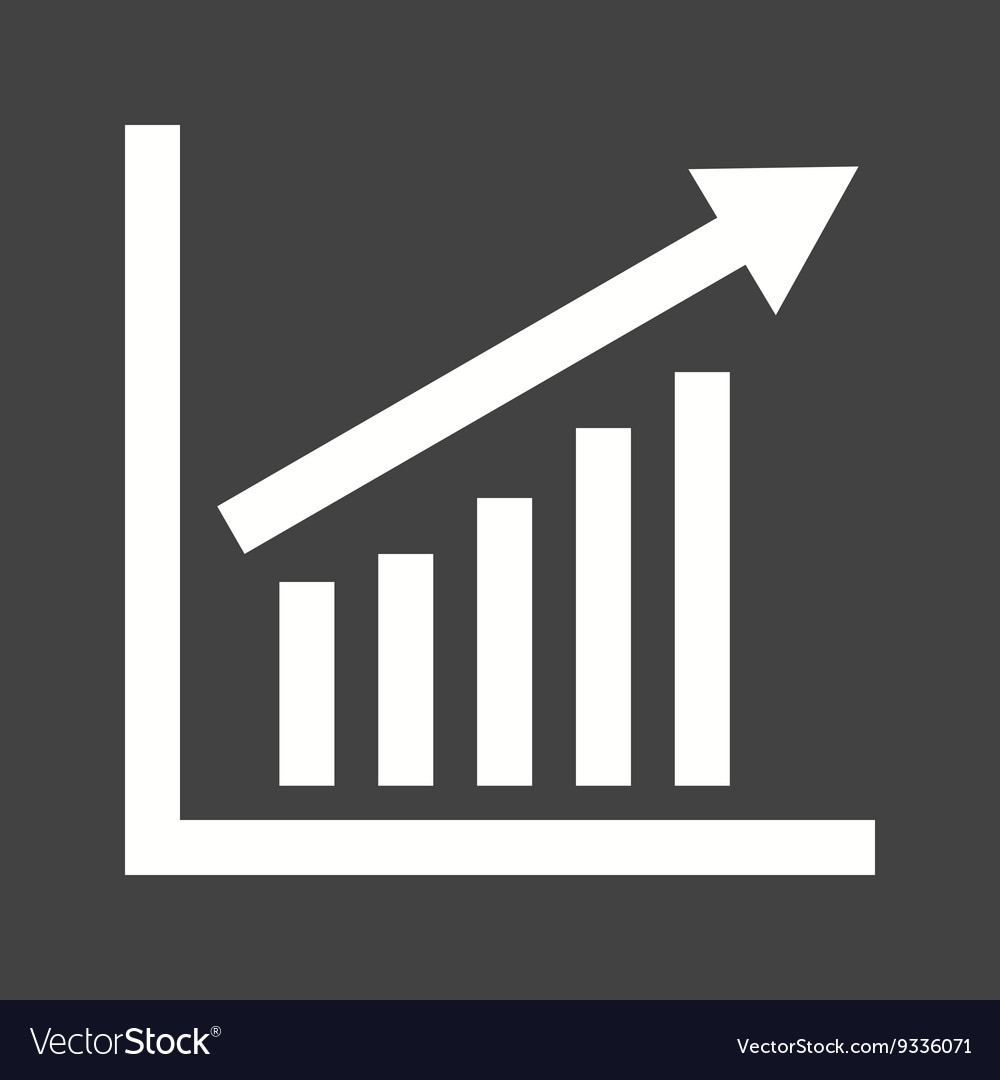 Escalating bar graph Royalty Free Vector Image