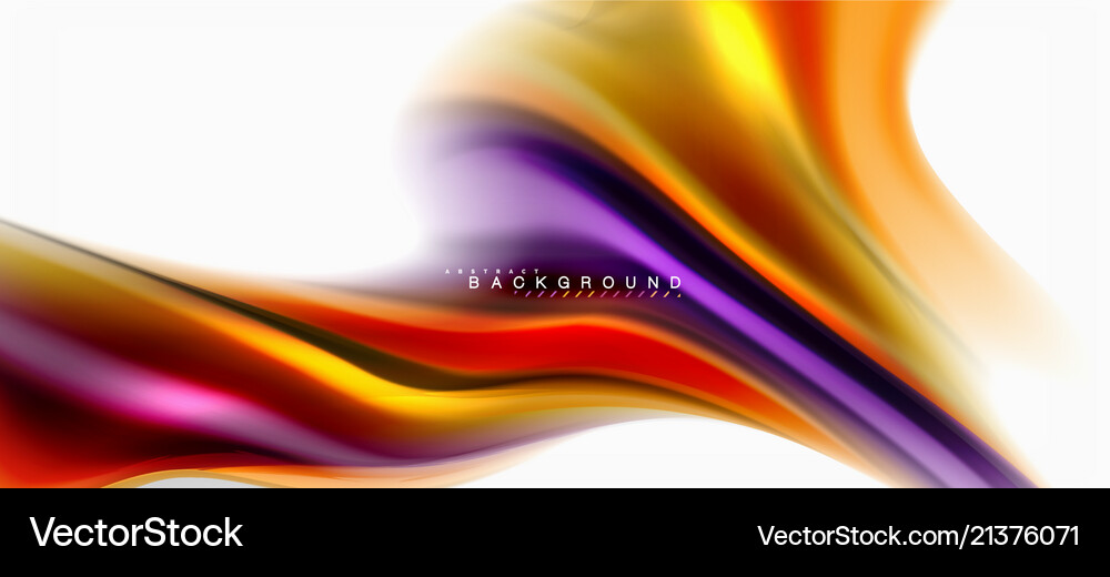 Fluid liquid mixing colors concept on light grey Vector Image