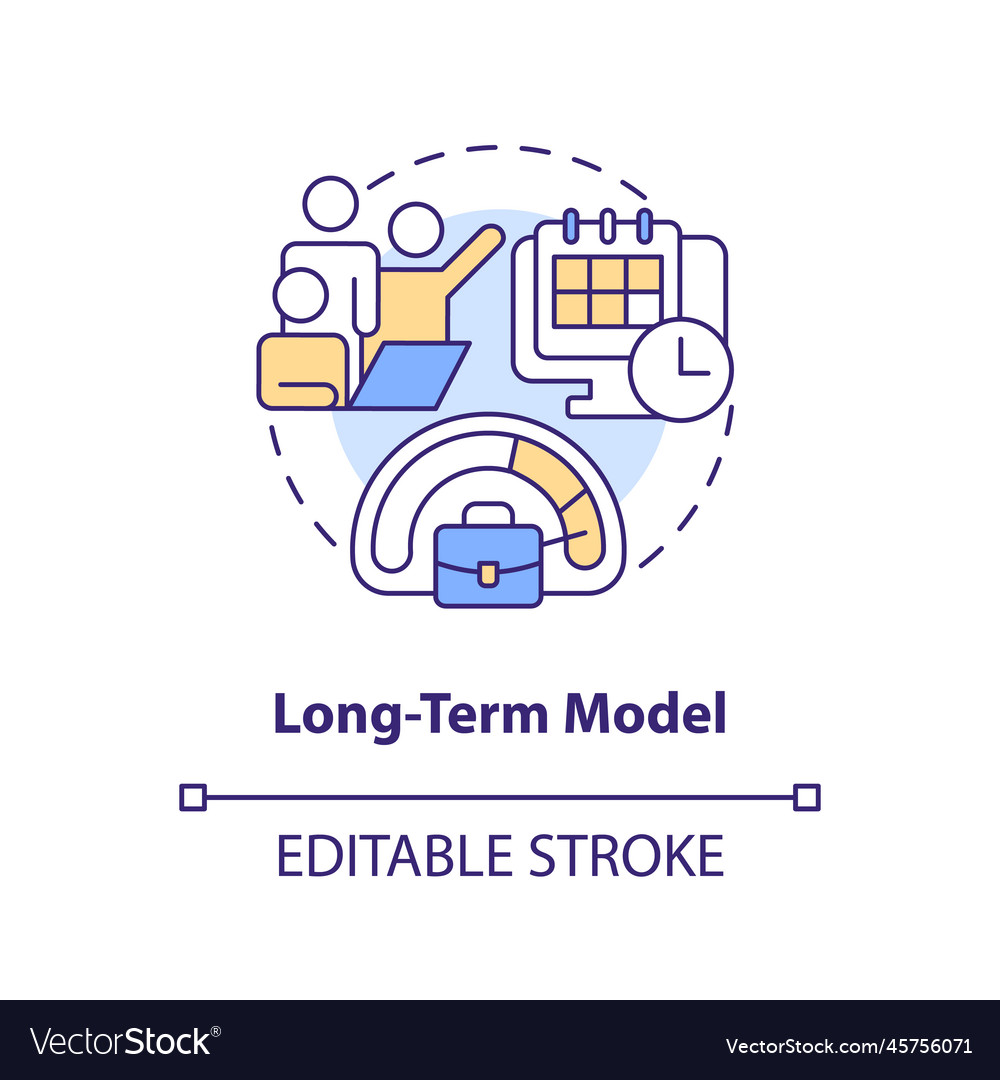 Long-term model concept icon Royalty Free Vector Image Long-term model concept icon Royalty Free Vector Image