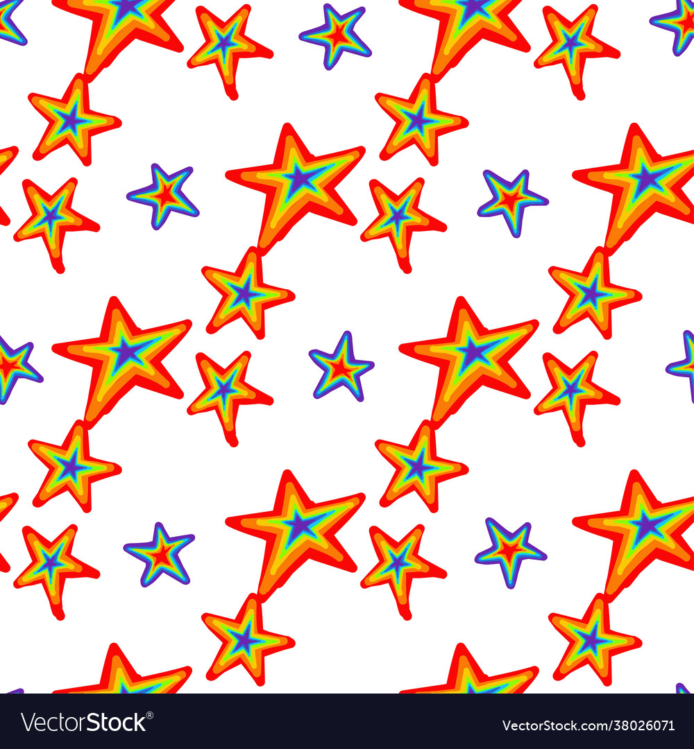 Rainbow pattern bright summer pattern seamless Vector Image