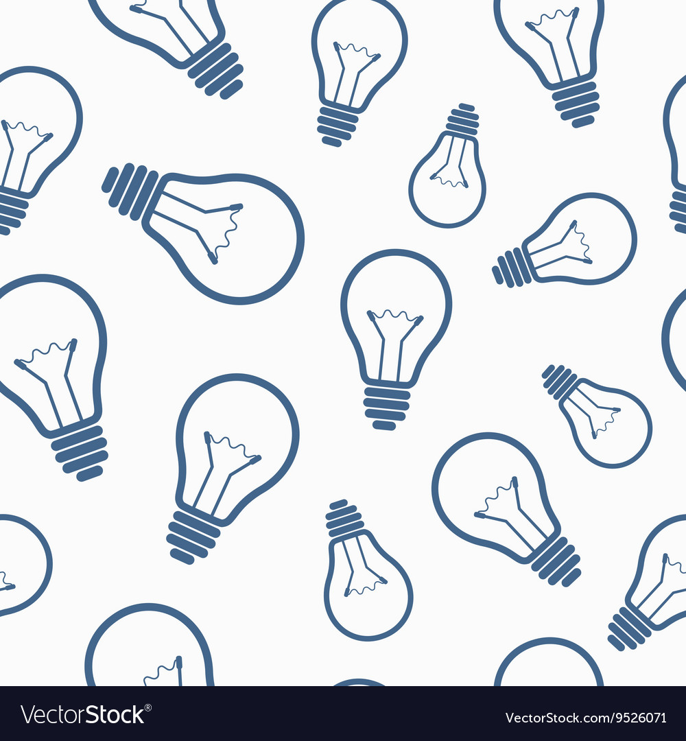 Simple light bulb seamless pattern Royalty Free Vector Image