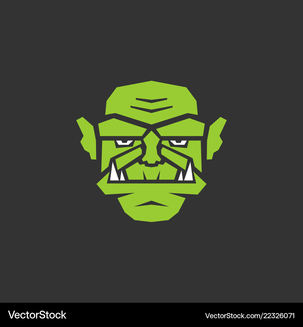 Stylized portrait of the orc Royalty Free Vector Image
