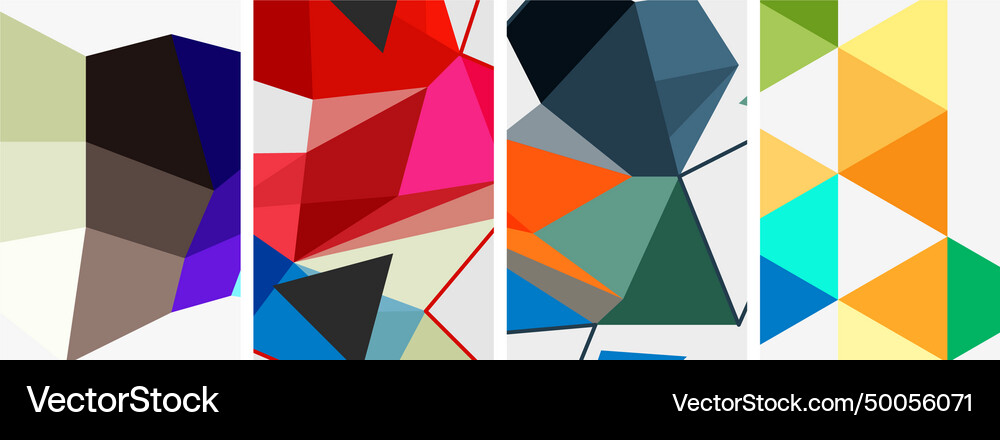 Triangle geometric abstract backgrounds Royalty Free Vector