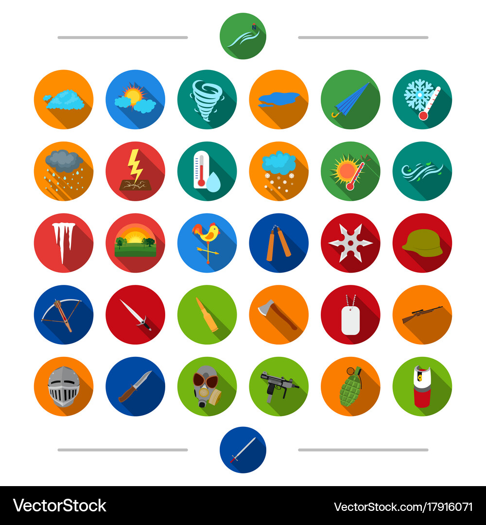 Weather forecast phenomenon and other web icon Vector Image