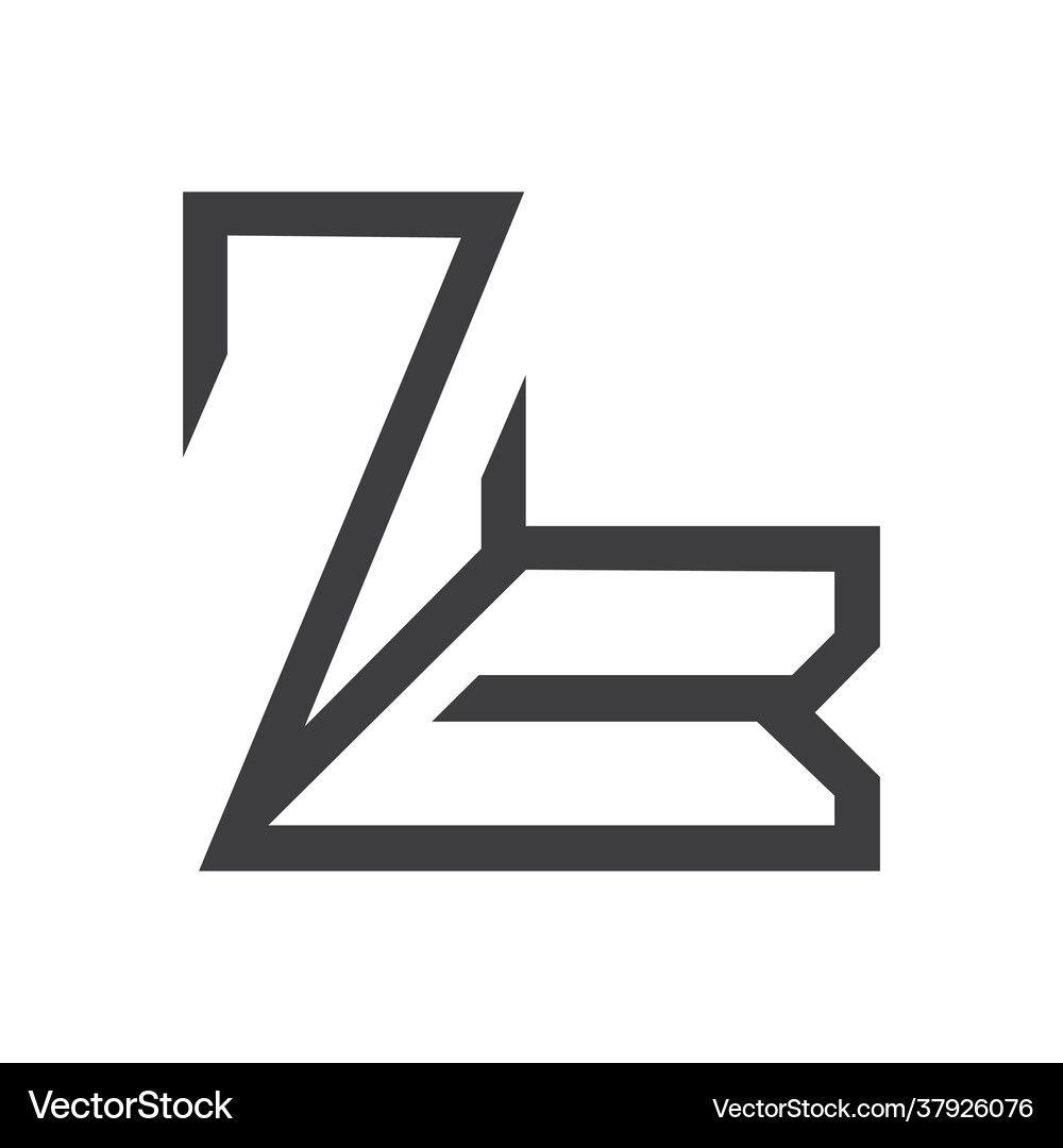 Alphabet initials logo bz zb z and b Royalty Free Vector