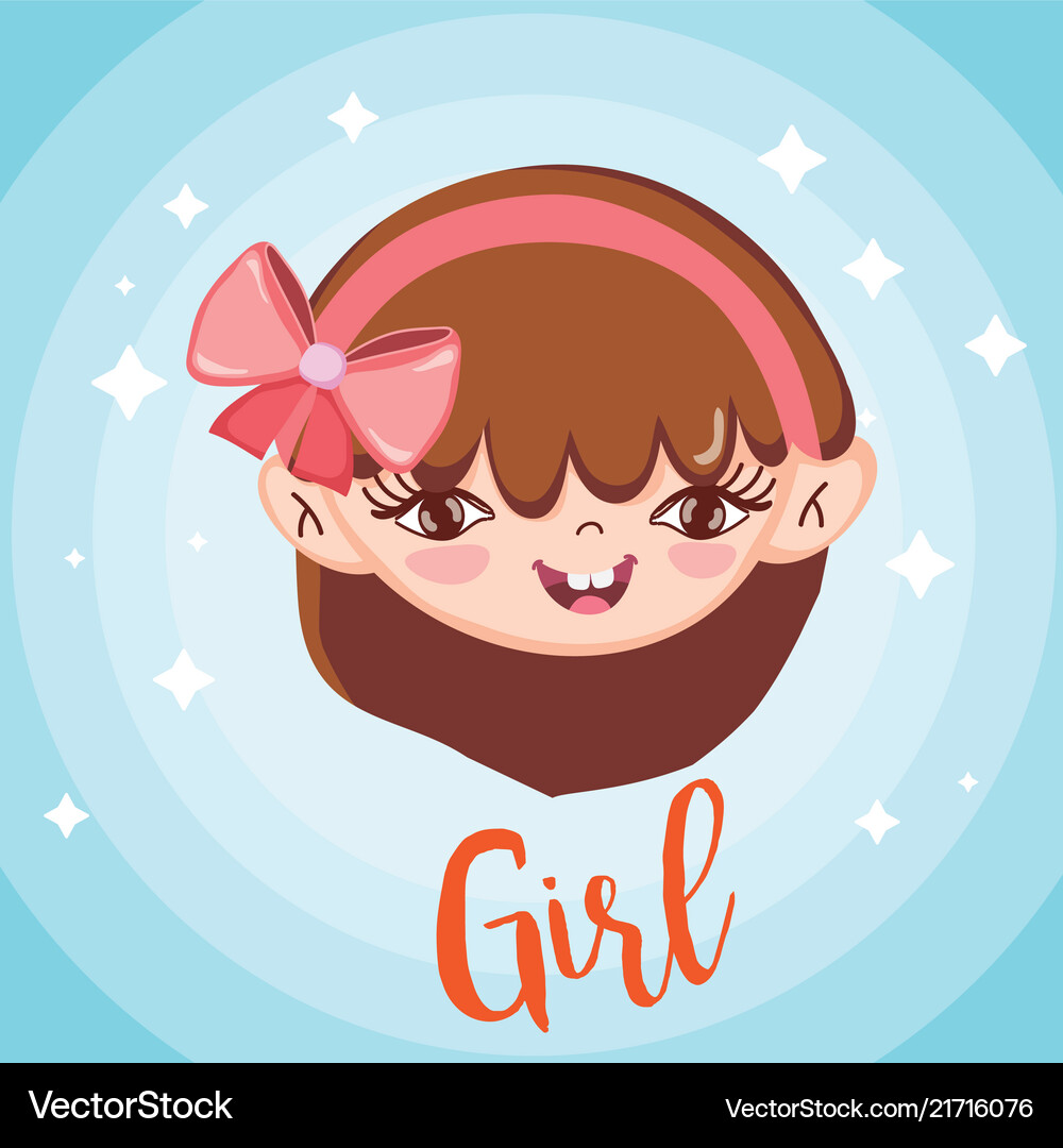 Beautiful girl face Royalty Free Vector Image - VectorStock