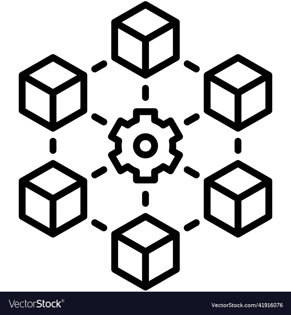 Blockhain network icon blockchain related Vector Image